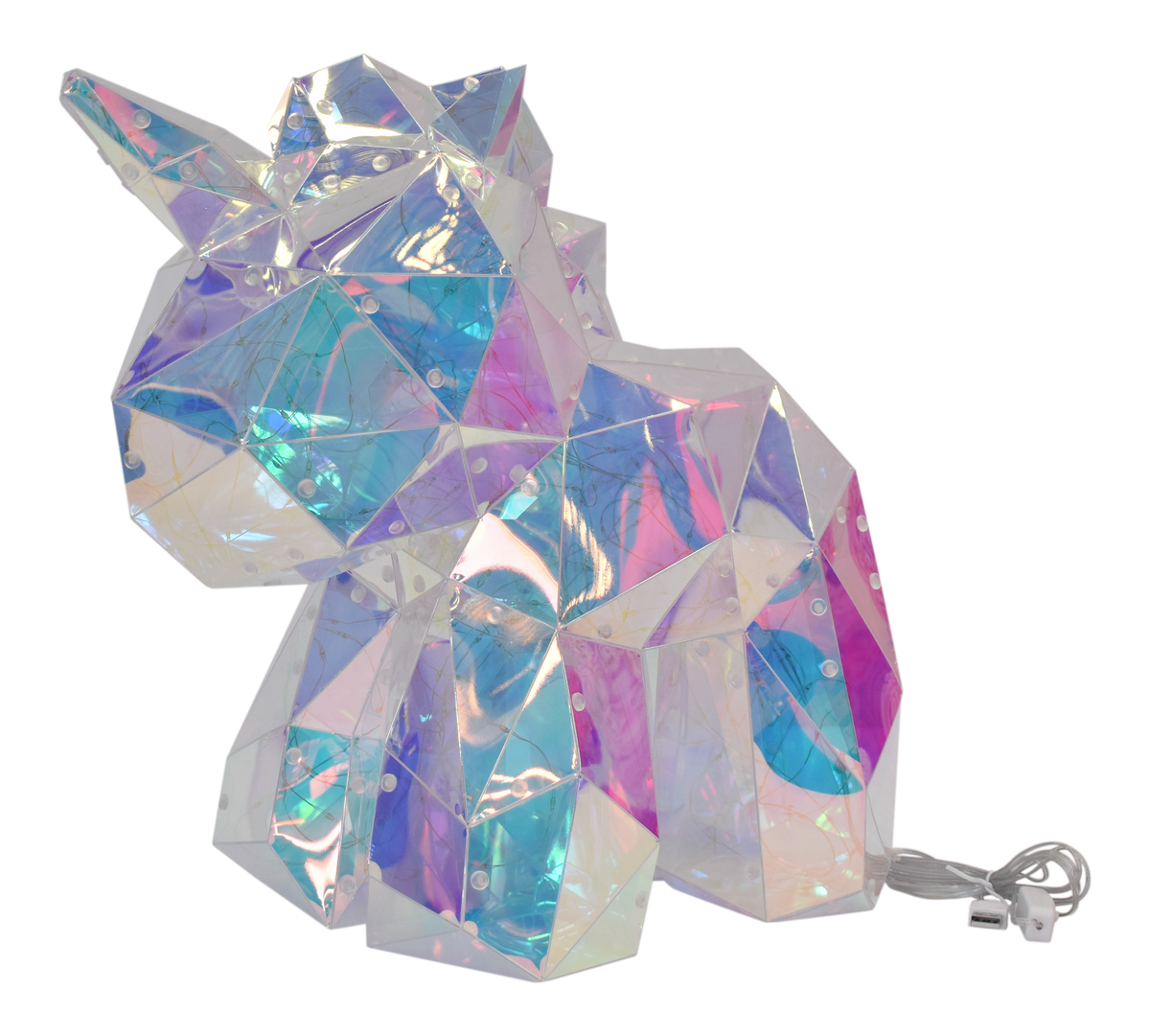 Rainbow Unicorn with LED String Lights 40CM - 395374 – Casa Rosso