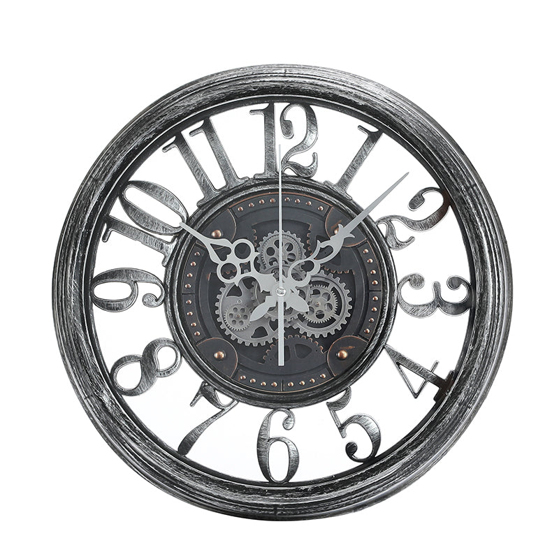 Steel Grey Cog Clock 36CM - 920098 – Casa Rosso