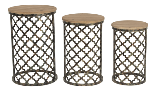 SLF Table Aziza Wood Top Antique Gold Small - 972075 – Casa Rosso